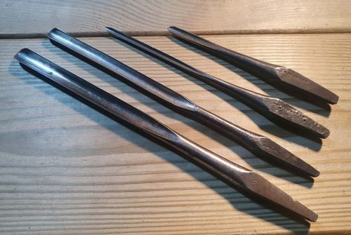 4 x Vintage Shell Auger Bits Old Woodworking Hand Tools Carpentry Chair ...