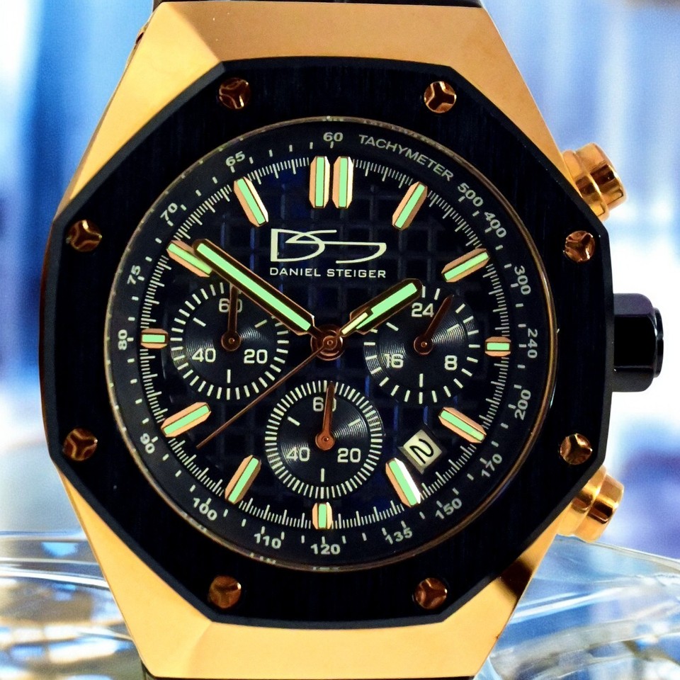 Daniel Steiger Senator Blue Men’s Chronograph Watch W22109421BM NEW | eBay