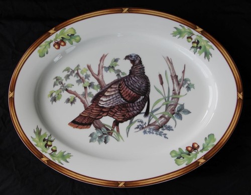 Julie Wear Porcelain Game Birds 14" Serving Platter Excellent Condition ...