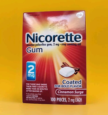 (EXP. DECEMBER 2026)🍁(100ct) Nicorette Gum | 2mg | Cinnamon Surge | New ...