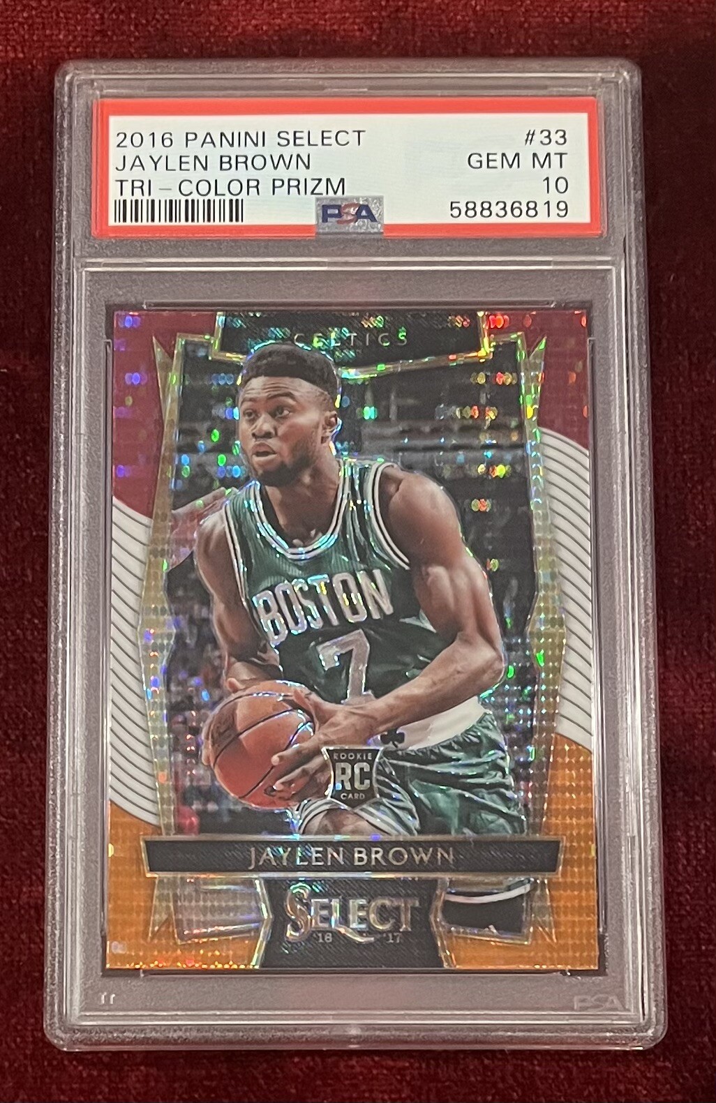 2016-17 Panini Select - Premier Level Tri-Color Prizm #174 Jaylen Brown ...