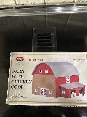 Model Power HO Scale Barn With Chicken Coop Building Kir # 482 | eBay