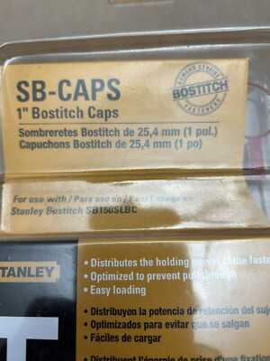 NEW SEALED BOSTITCH SB-CAPS 1" CAPS for Stanley Bostitch SB150SLBC 1000 ...