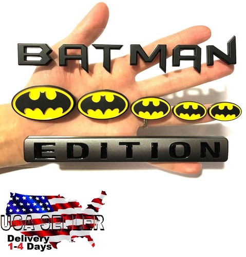 BATMAN FAMILY EDITION Emblem POLICE CAR fire yard truck DECAL crane ...
