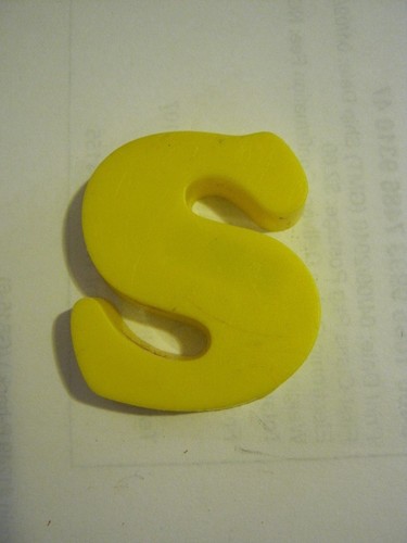 Yellow Letter S Refrigerator Magnet (002-4) | eBay