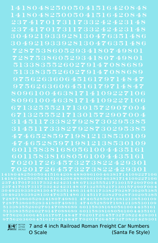 K4 O Scale Decals ATSF Santa Fe Style Railroad Roman Freight Car ...