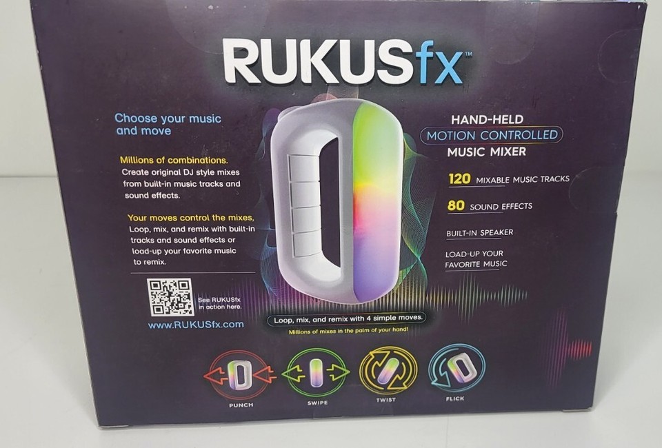Rukus fx Hand Held Motion Controlled Music Mixer Bonus Silicone Skin ...