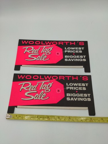 Woolworths Vintage Store Signs Advertising Red Tag Sale Cardboard ...