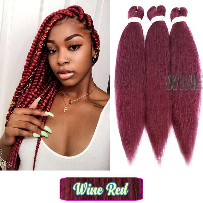Jumbo Box Braids With Red Hair