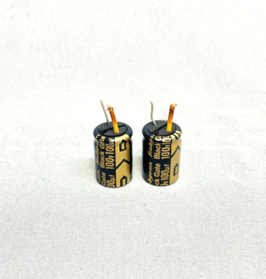 2PCS Tested Rubycon Black Gate 100V 100uF Capacitor For Vacuum Tube ...