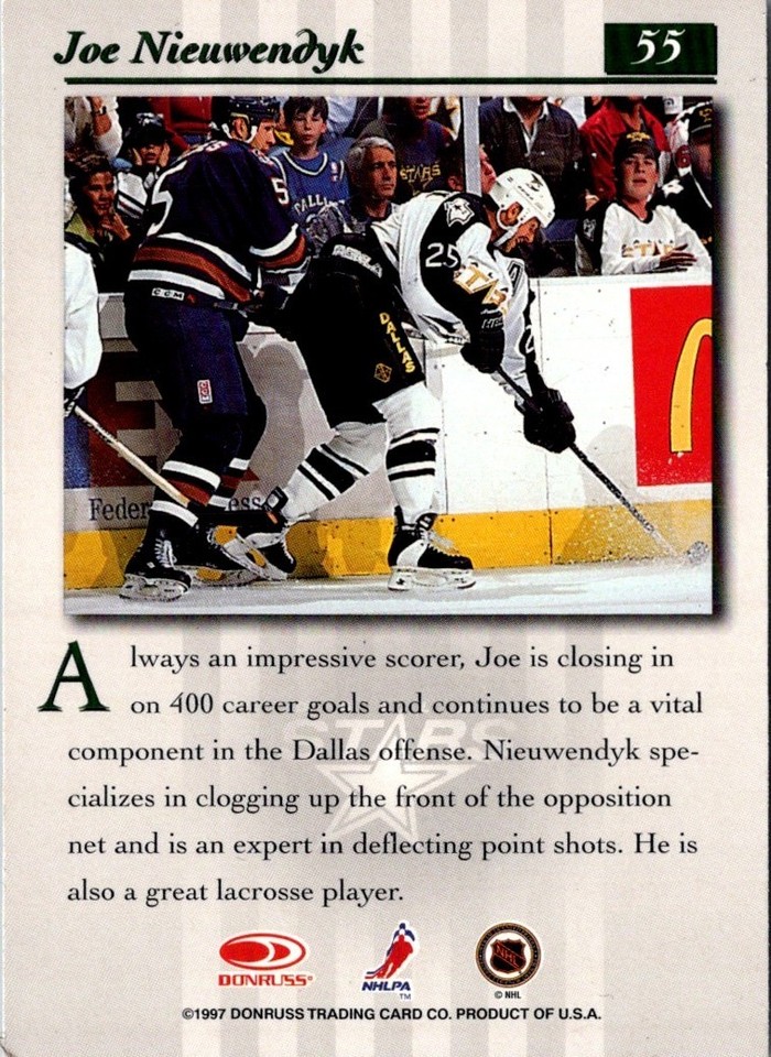 1997 Studio Joe Nieuwendyk #55 Dallas Stars Hockey Card | eBay