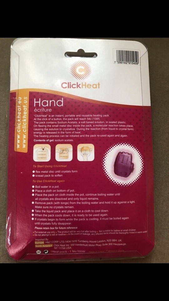 Hand Warmer Click it Hot Pack Instant Heat Pack..FREE SHIPPING | eBay