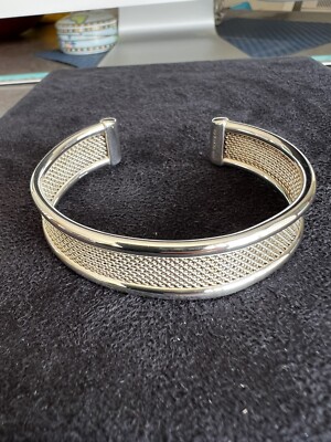 Tiffany & Co. Silver Screen Mesh Cuff. Size Medium. | eBay