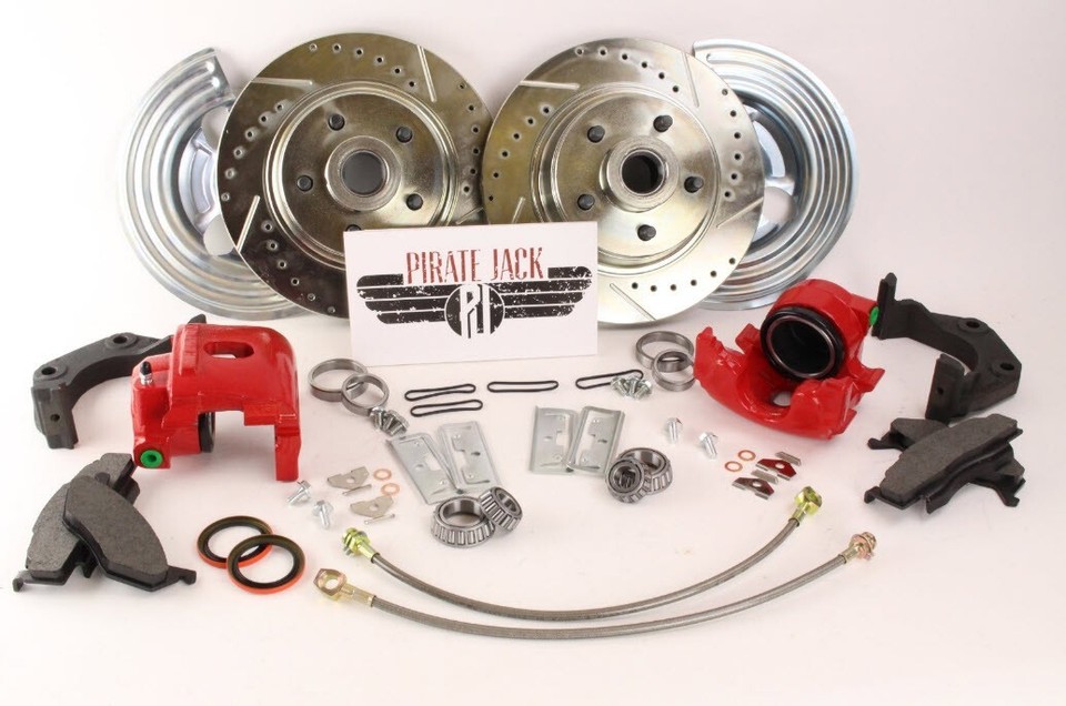 Performance Disc Brake Conversion Wheel Kit for Mopar B & E Bodies, RED ...