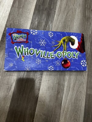 WHOVILLE-OPOLY Board Game How the Grinch Stole Christmas Monopoly ...