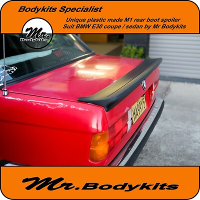 Plastic made M-Tech 1 M1 Style rear boot spoiler for BMW E30 series ...