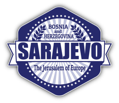 Sarajevo Bosnia And Herzegovina Travel Label Car Bumper Sticker Decal ...