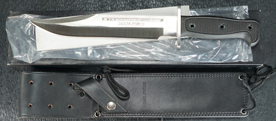 Explorer Delta Force Combat Survival Bowie Knife w/ Leather Japan Made ...