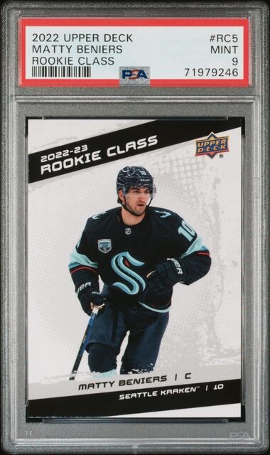 Matty Beniers #RC-5 Rookie Class 2022-23 Upper Deck Series 1 PSA 9 | eBay