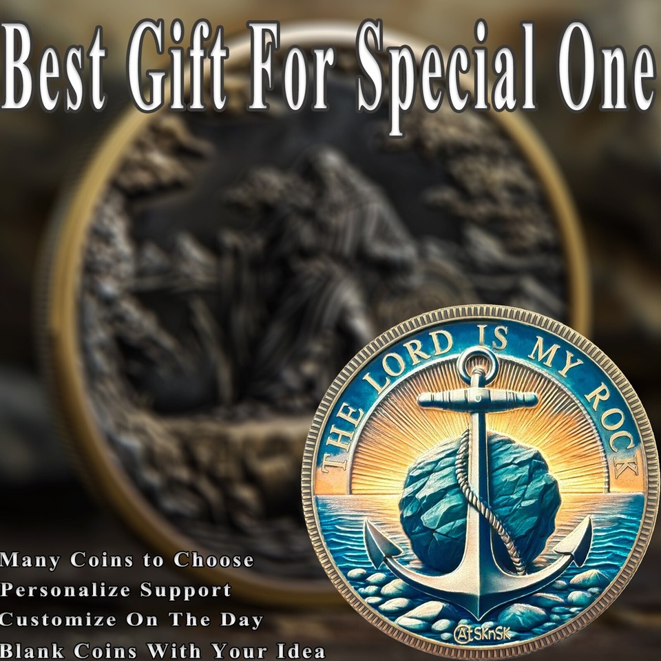 Inspirational Christian Challenge Coin - The Lord is My Rock - Psalm 18 ...