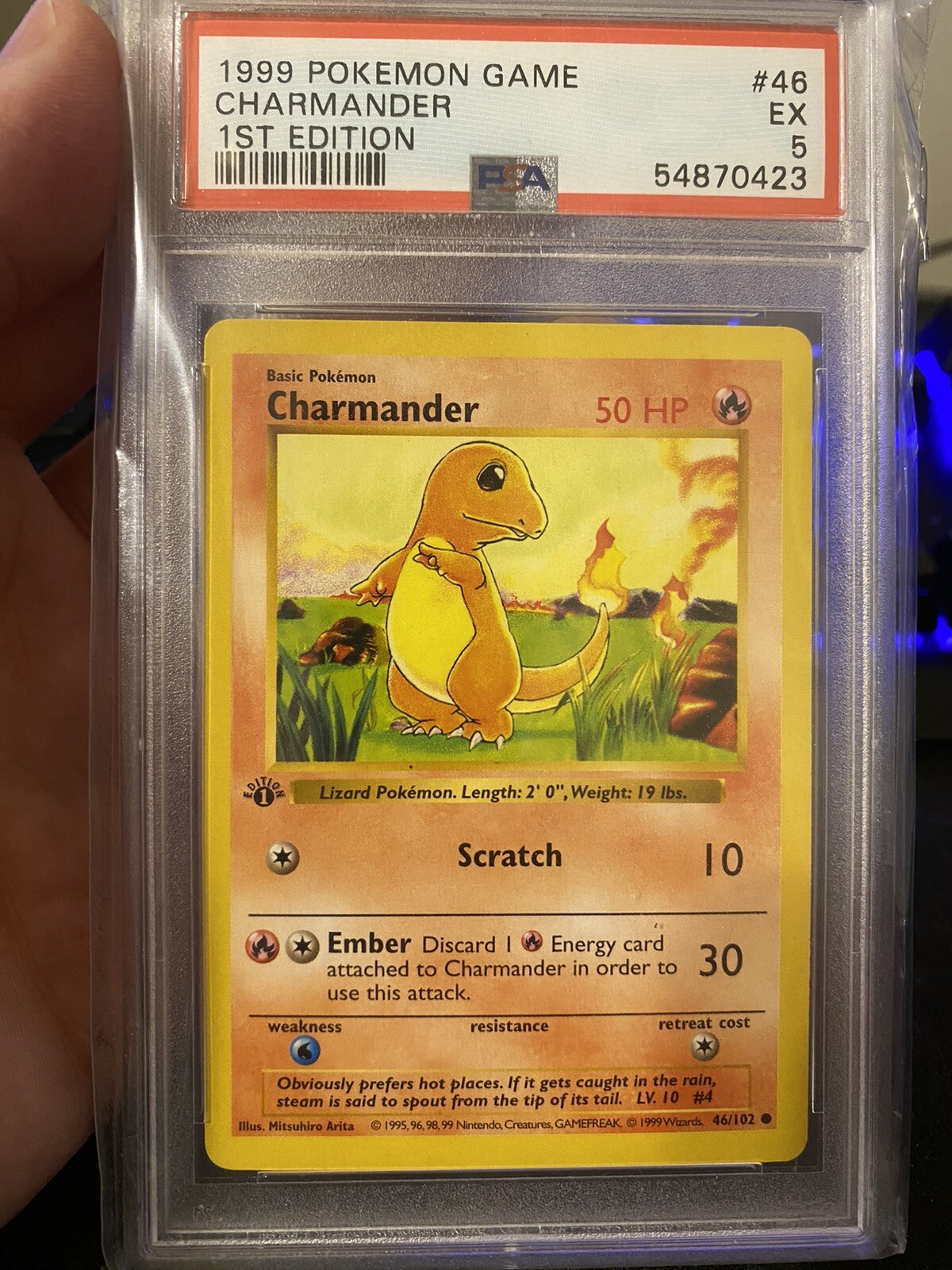 1999 Pokemon First Edition Charmander black dot error PSA 5 | eBay
