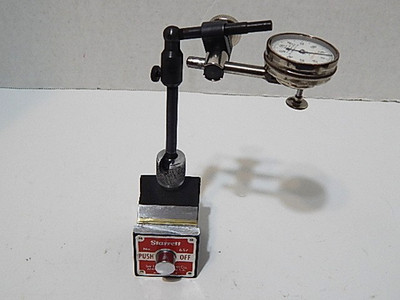 STARRETT 657 MAGNETIC BASE WITH SWIVEL POST & 196 INDICATOR | eBay