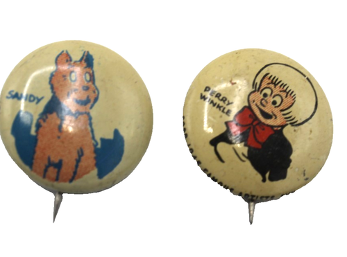 Kellogg’s PEP Pinback Button Perry Winkles Sandy the Dog Cereal Premium ...