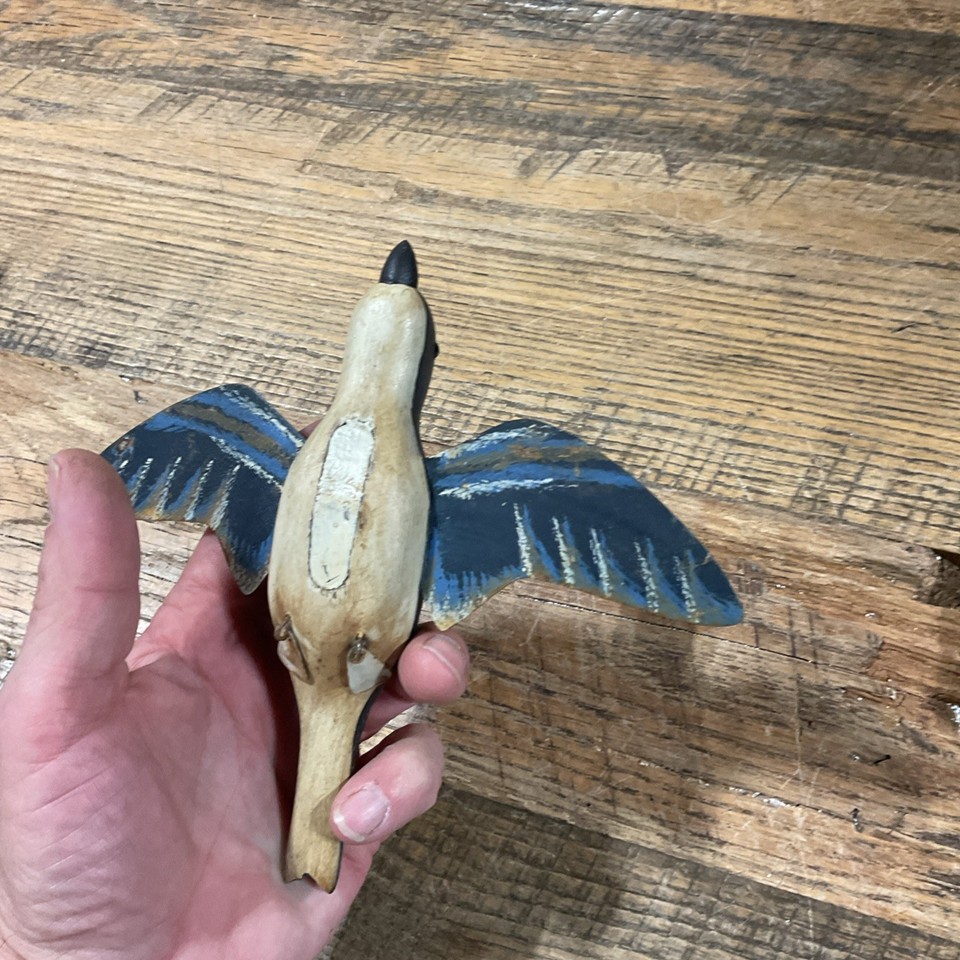 Vintage Bird Fishing Decoy Hand Carved Painted | eBay