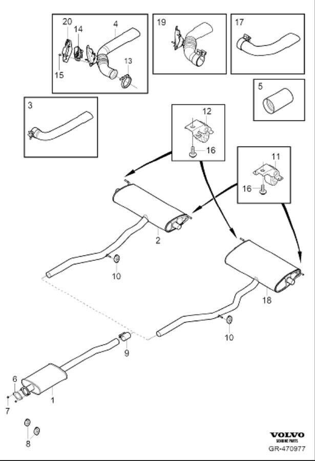 Genuine Volvo Exhaust Tail Pipe Tip 31493402 for sale online | eBay