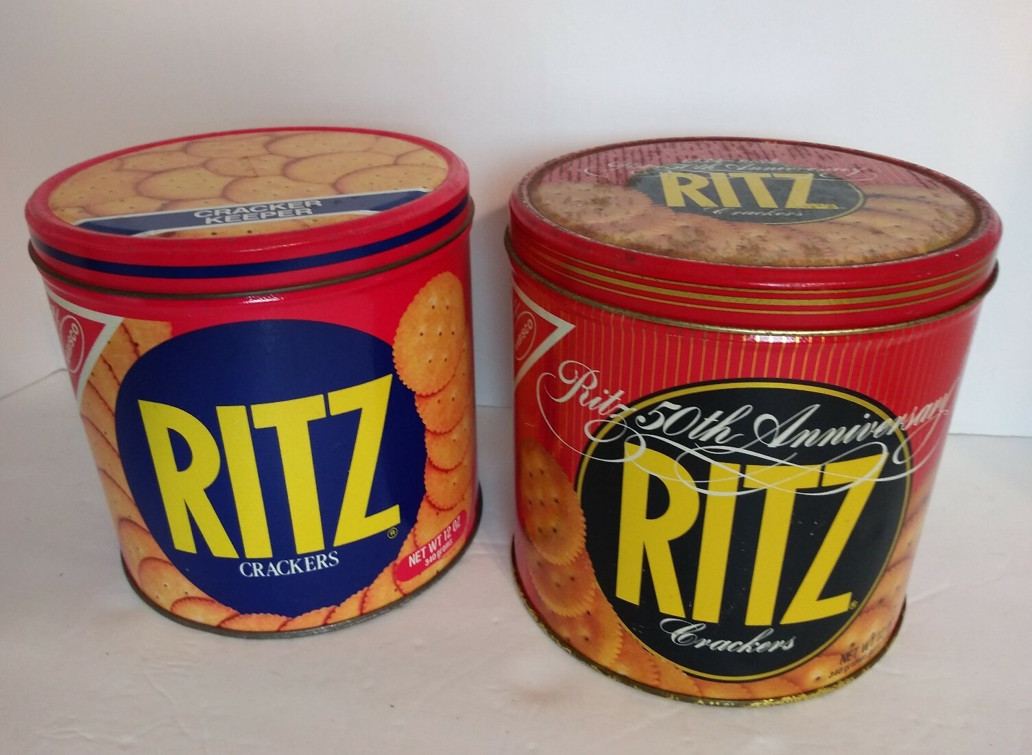 Vintage 1984 50th Anniv. & 1982 Round Nabisco Ritz Crackers Collectible ...