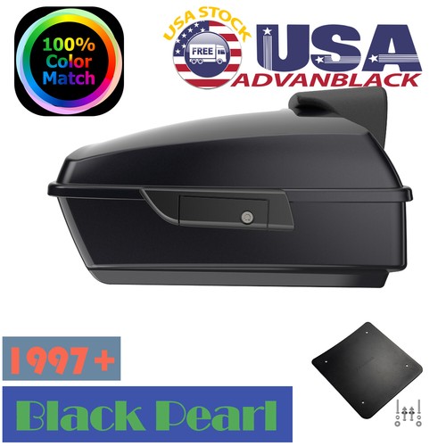 Advan Black Pearl Chopped Tour Pak Pack Trunk Luggage For Harley ...