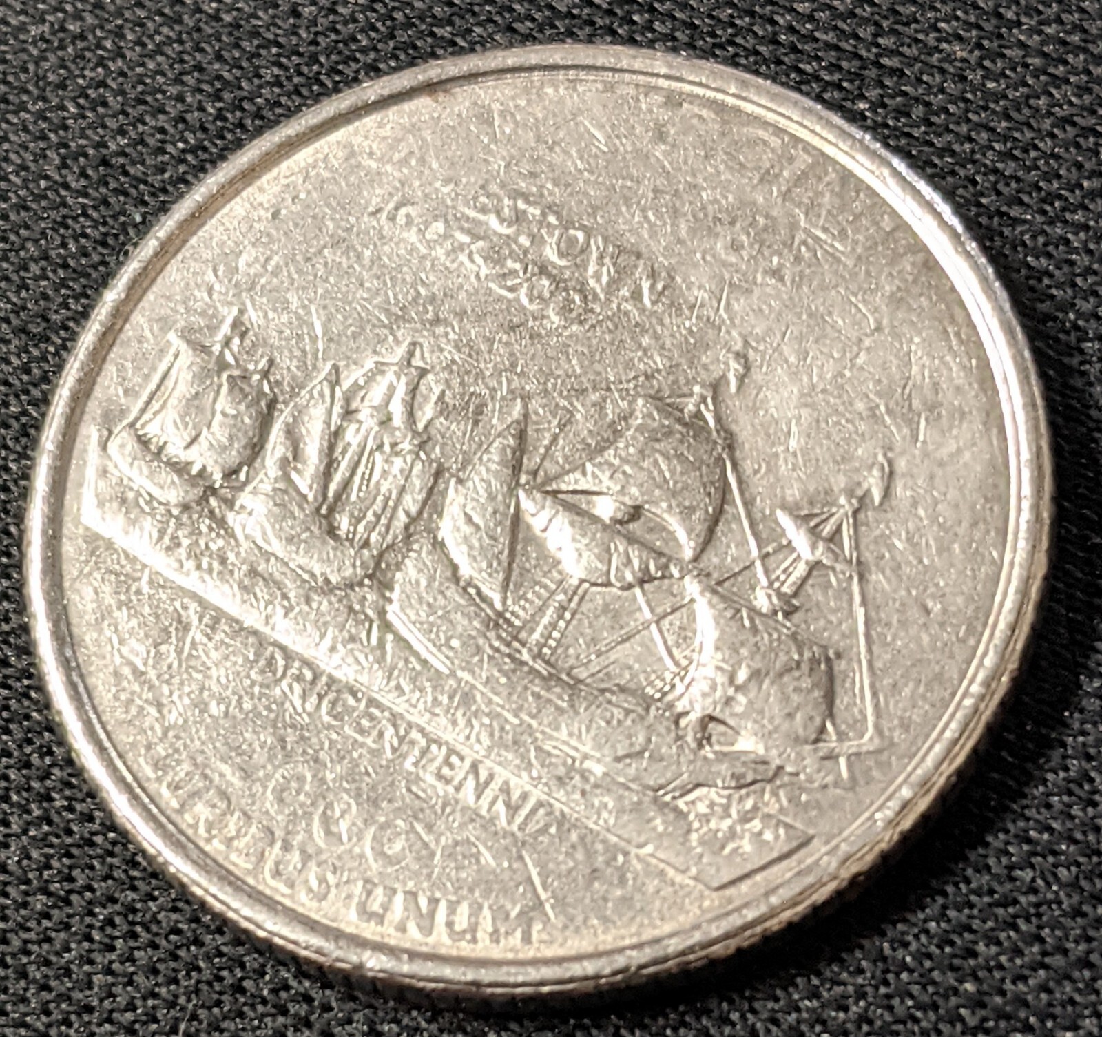 2000 Virginia Quarter Heavy Strike Through Grease Error Obverse and ...