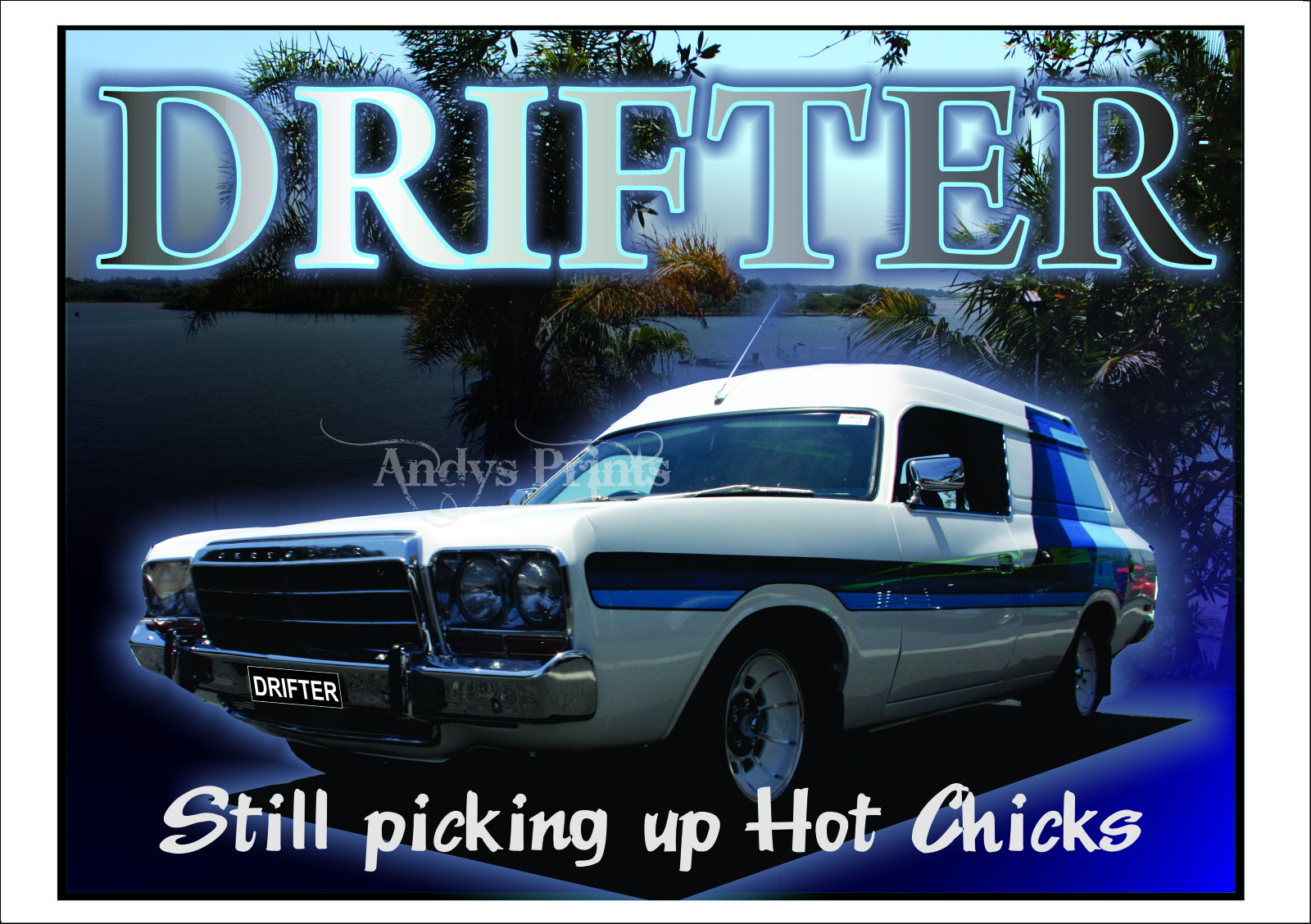 Drifter Valiant Chrysler panel van street machine Limited Edition Print ...