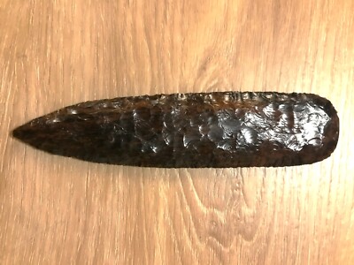 Obsidian knife blade, primitive weapon, dark mahogany, DIY ancient ...