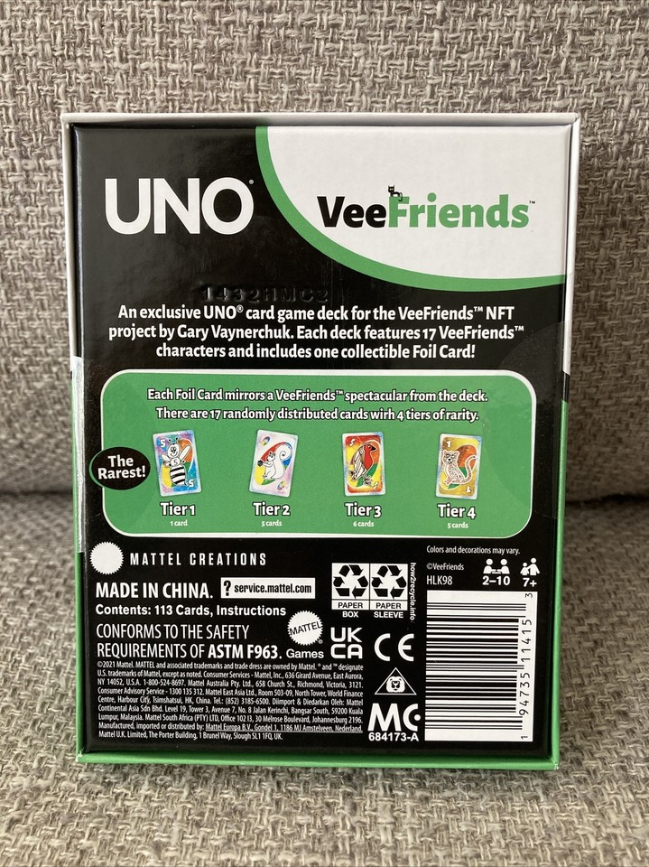 NEW - Gary V VeeFriends Mattel Creation - UNO Card Game - SEALED In Hand 🔥 | eBay