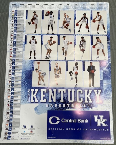 NEW 2019-20 KY University of Kentucky Wildcats Basketball Schedule ...