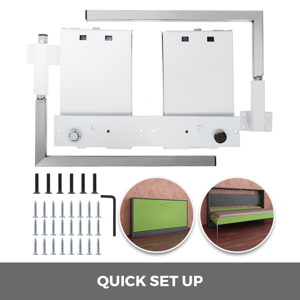 Murphy Wall Bed Spring Mechanism Hardware Kit Horizontal Vertical Twin ...
