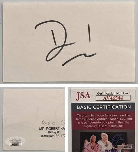 CSI Miami NYPD Blue David Caruso Signed Autograph 3x5 Index Card - JSA ...