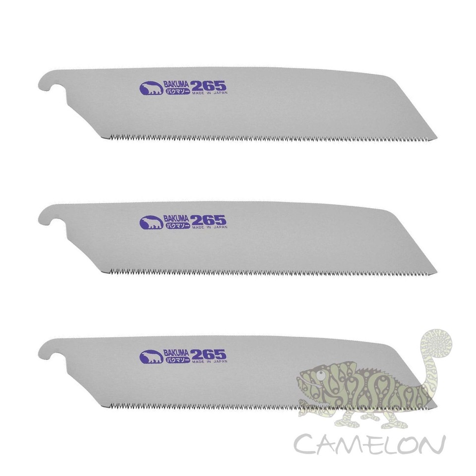 BAKUMA SAW Japanese Wood Saw Single Edged Replacable Serrated 265mm ...