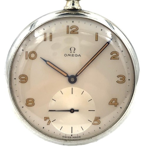 Vintage Open Face Omega Pocket Watch Cal 141 with Lume Dial Circa 1955 ...