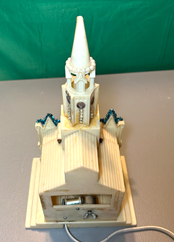 Vintage Raylite Electric C Lighted Musical Church Cathedral Hard ...