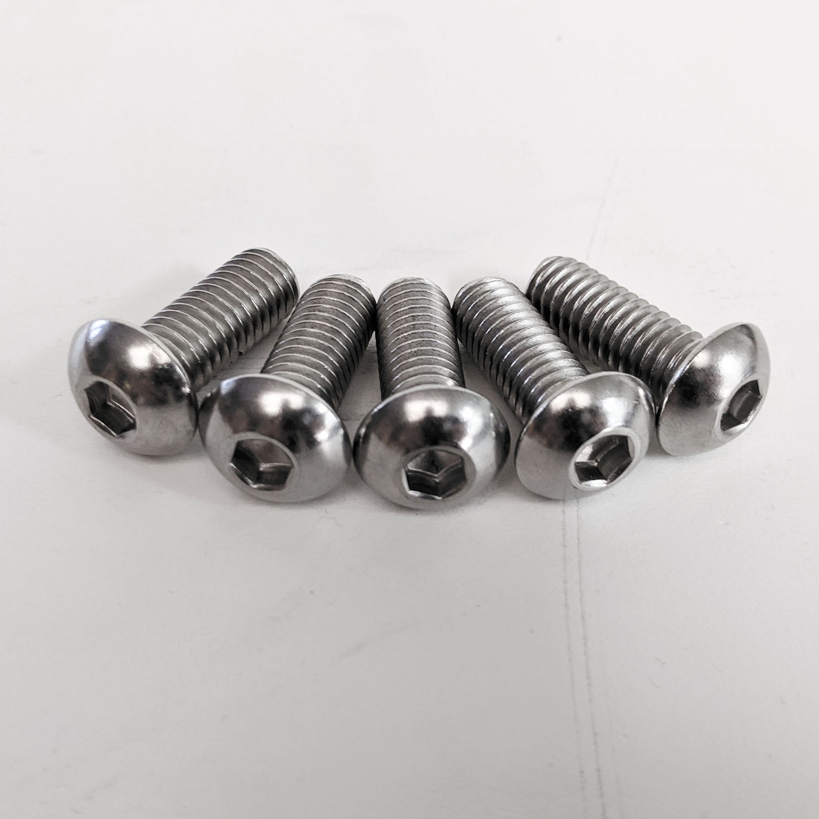 5 Polished Harley Rear Brake Rotor Bolts Softail Dyna Touring HD 3/8 ...