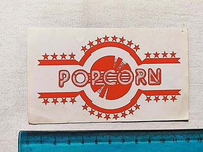 Adhesive Popcorn Years 80 80s Old Sticker Autocollant Original Vintage ...