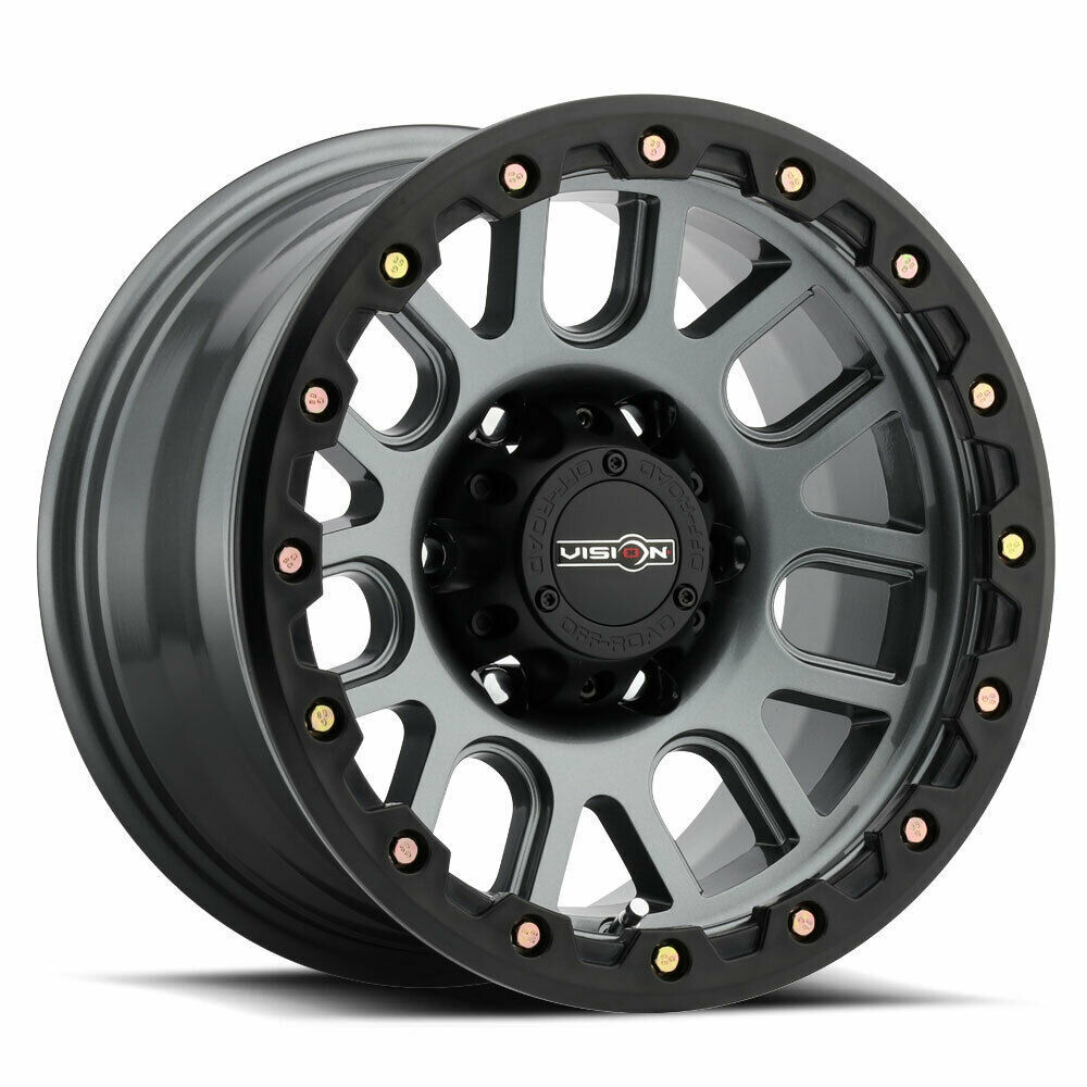 Set 4 20" Vision Off-Road 111 Nemesis Gunmetal Wheels 20x9 8x180 Truck ...
