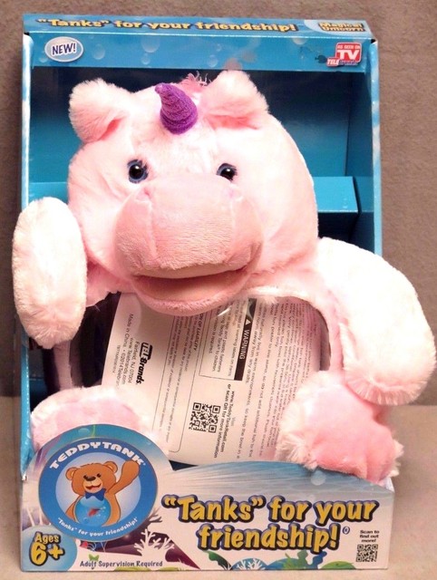 Teddy Tank Plush Pink Magical Unicorn 1 Gal Fish Bowl PAL Friend ...