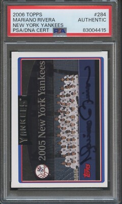 2006 Topps #284 New York Yankees Mariano Rivera AUTO PSA/DNA | eBay