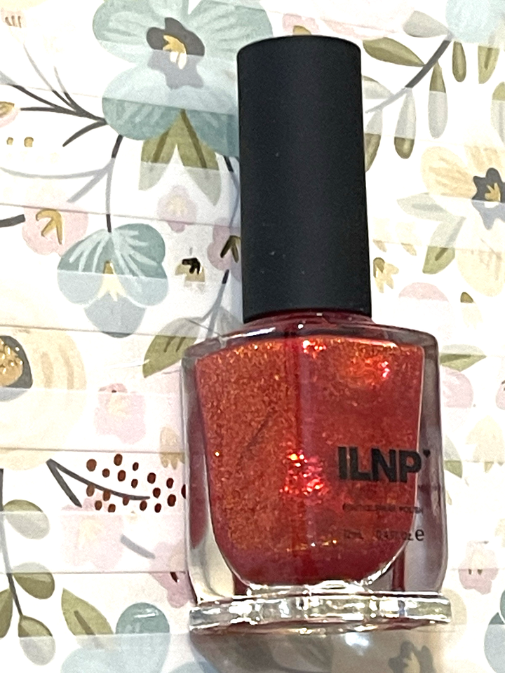 ILNP Studio Color Nail Lacquer Polish ARIEL Lobster Red with Red Orange ...