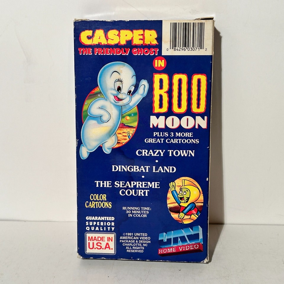 Casper The Friendly Ghost Boo Moon + more Cartoons ©1991 *BUY 2 GET 1 ...
