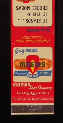 1950s FARMING Say Maize Moews Hybrid Seed Corn Since 1927 Company ...