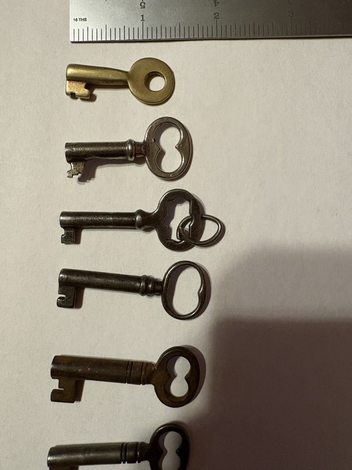 8-Antique Skeleton Key Lot Barrel Hollow Keys Steampunk Vintage | eBay